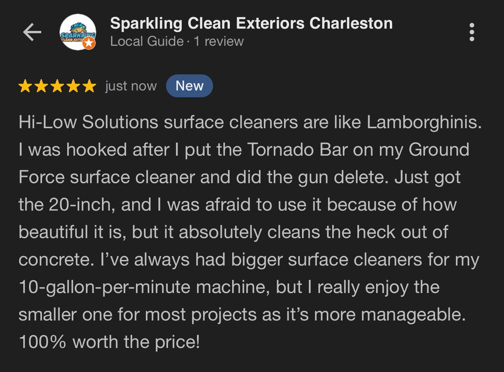 Premium Quality 20” Surface Cleaner - Hi-Low Solutions