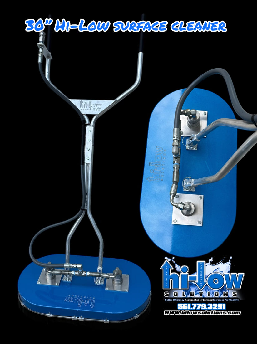 30" Surface Cleaner with Dual Swivels & Spray Bars – Hi-Low Solutions
